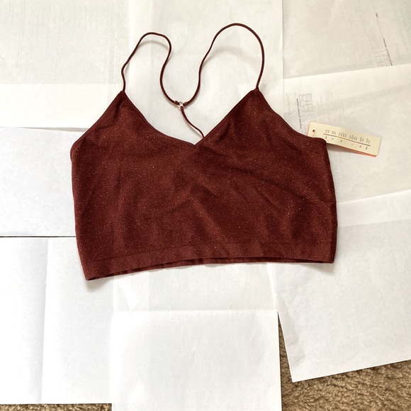 Colsie | Tops | Red Top With Gold Sparkles | Poshmark